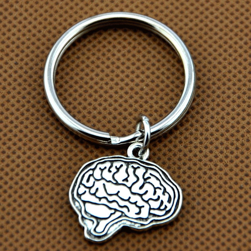 Brain Key chain Anatomical Brain Keychain Personalized | Etsy
