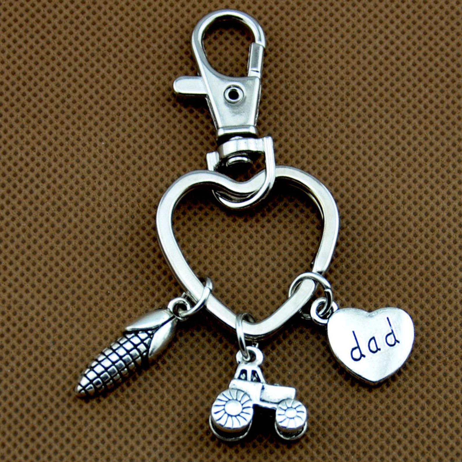 Tractor Keychain SMALL Tractor Keyring Dad Keychain Boyfriend - Etsy