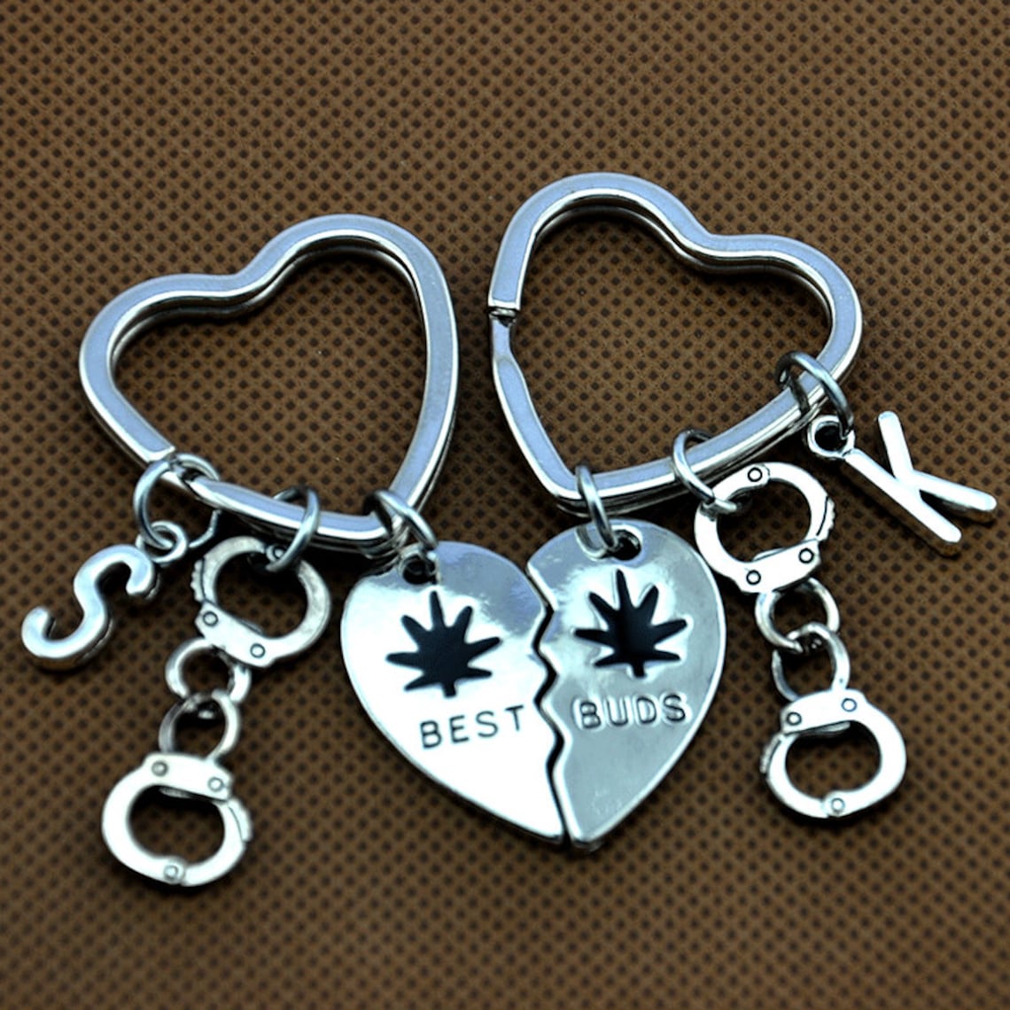 Set of 2 Best Buds Keychain Set SMALL Broken Heart Keychains - Etsy