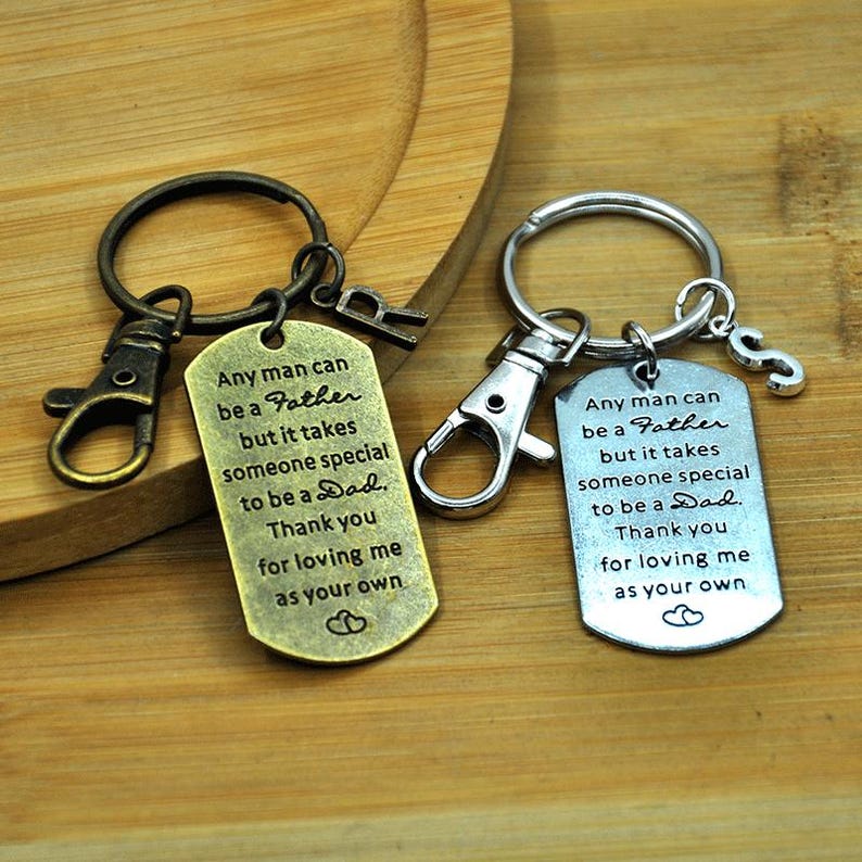 Father's Day Keychain，any Man Can Be A Father, Special to Be A Dad ...