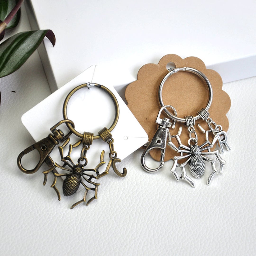 Spider Keychain,spider Key Ring, Insect Charm, Personalized Keychain ...