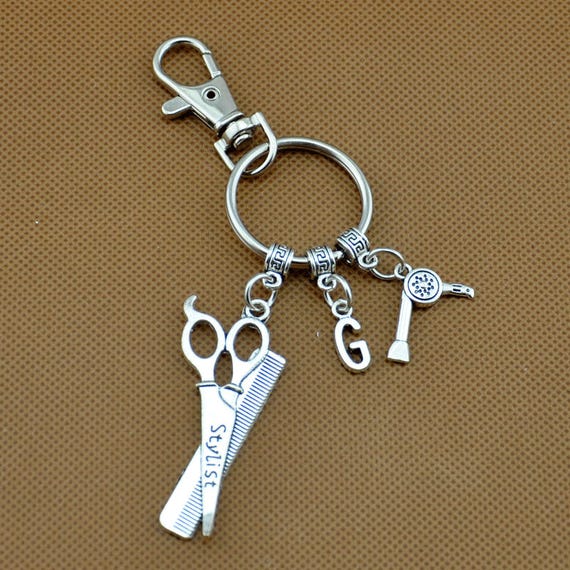 Scissors keychain hairstylist jewelry hairdresser jewelry | Etsy