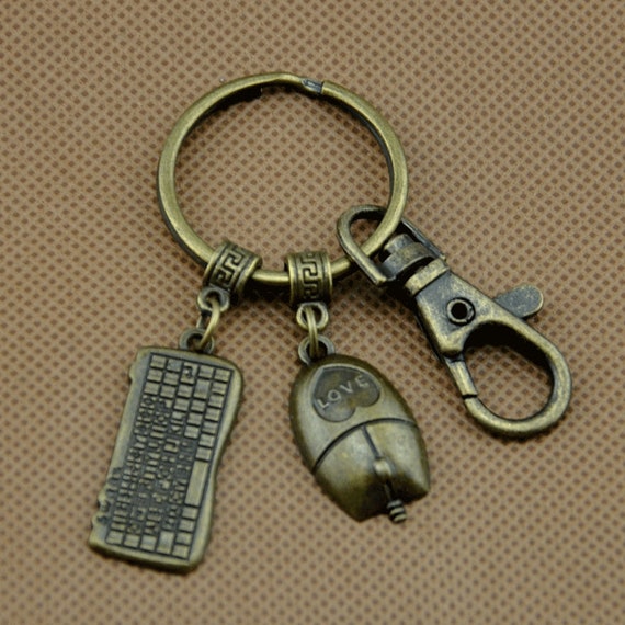 Keyboard and Mouse SetCouples Keychains Computer Geeks Gift | Etsy