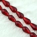 Christmas - 20pcs 10x15mm Dark Red Teardrop Crystal Beads Center ...