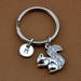 Squirrel Keychain Squirrel Key Chains Custom Any Charm Squirrel Keyring ...