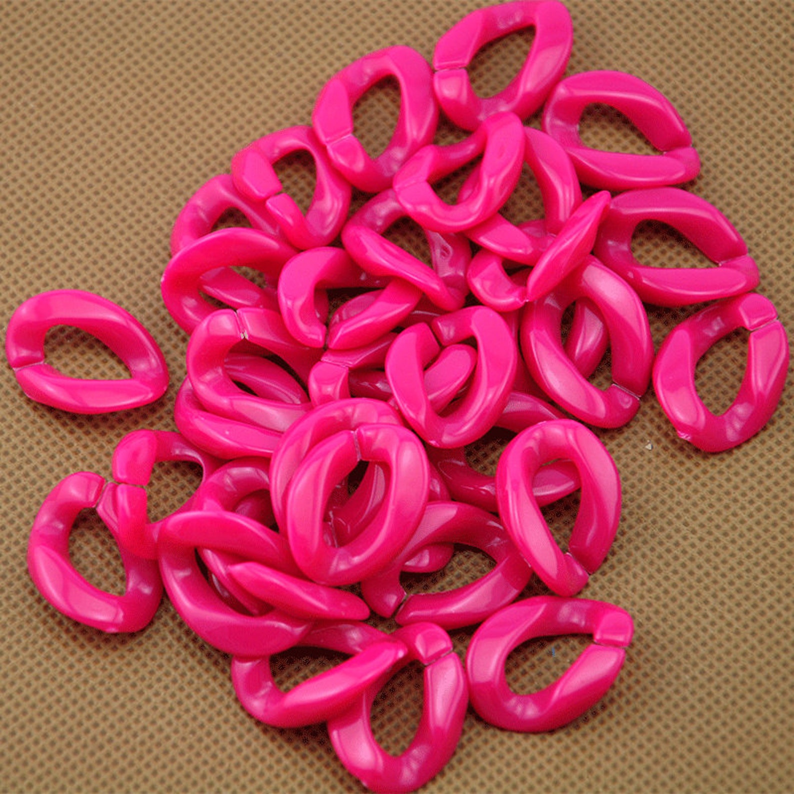 Plastic Chain Links Assorted Color Chain Links Jewelry Open - Etsy