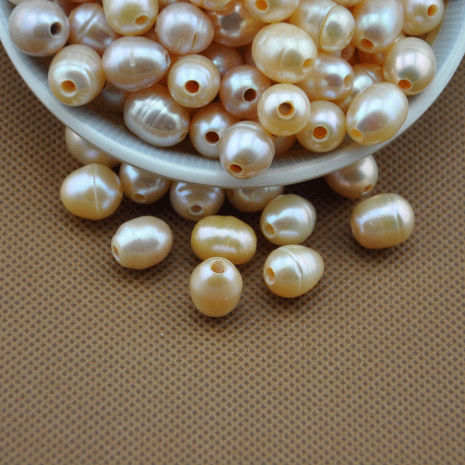 Large Hole Pearls,2.5 Mm Hole Pearl Beads Large Hole Freshwater Pearl ...