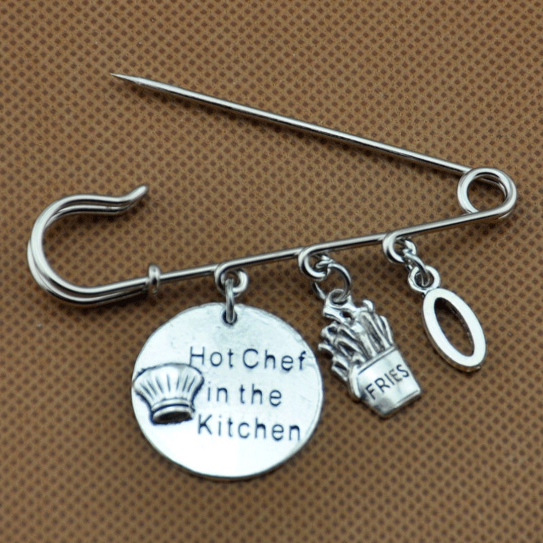 Hot Chef in the Kitchen Safety Pinsfries Safety Pins French - Etsy