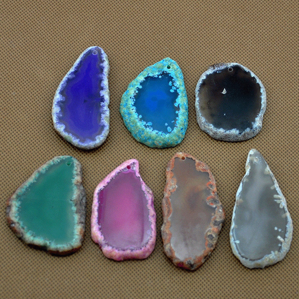 Agate Slice Pendant sliced Agate Stoneagate Slice Druzy | Etsy