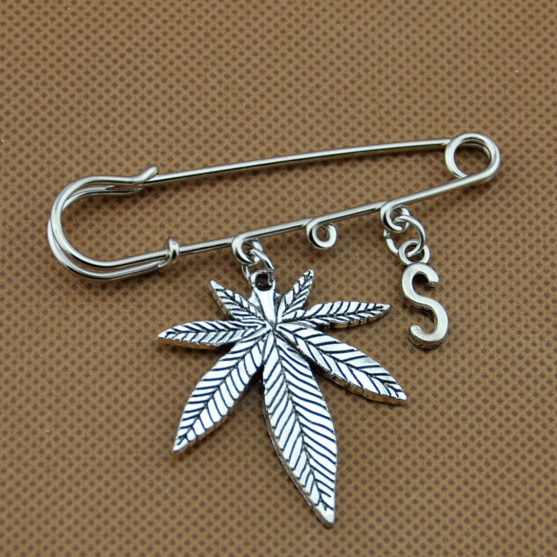 Hemp/cannabis Leaf Brooch. Medical Marijuana Brooch.antique | Etsy