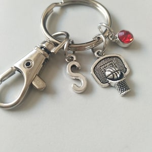 Basketball Key Ring, Basketball Net Keychain With Birthstone ...