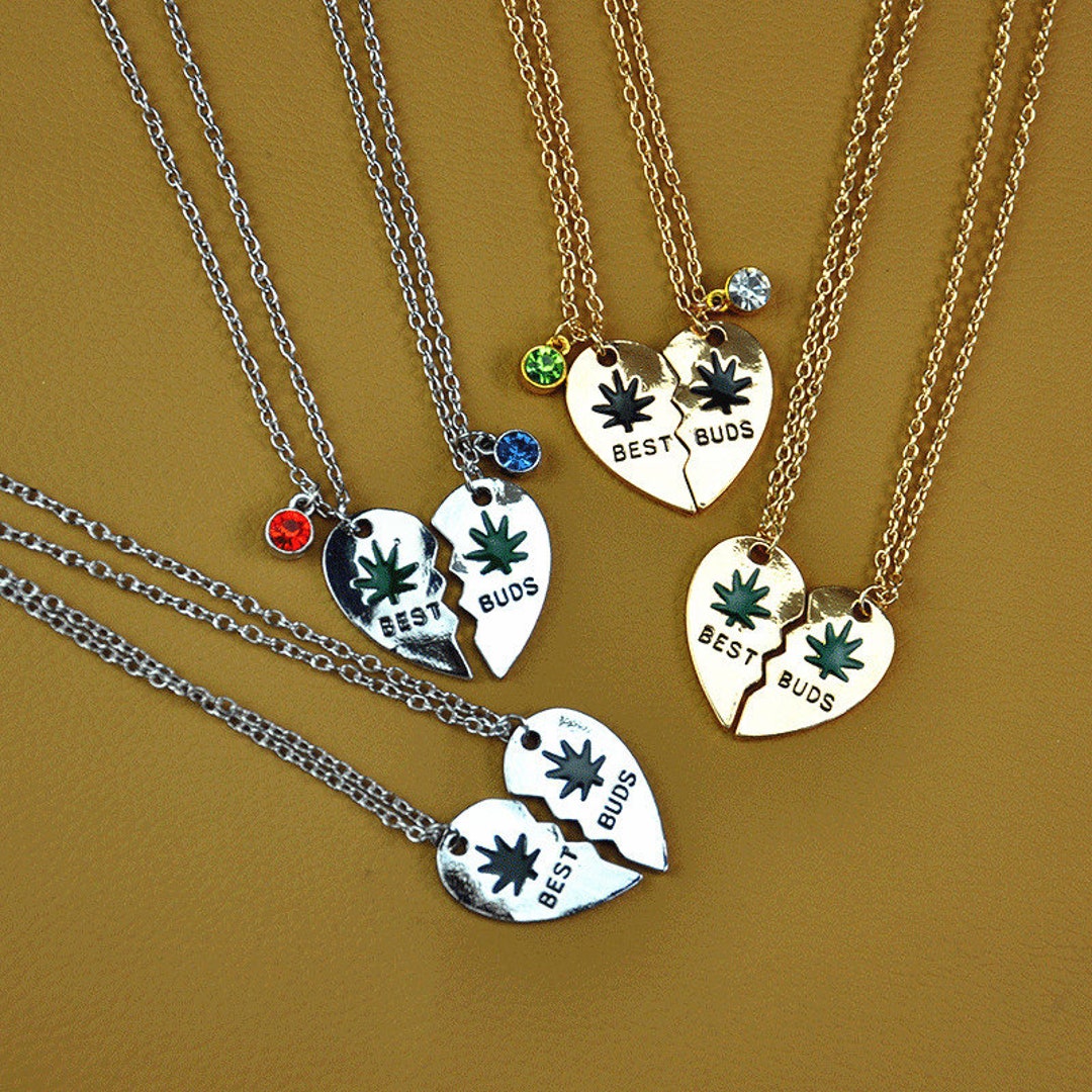 Best Buds Necklace Set SMALL Broken Heart Necklace Best Friend Necklace ...
