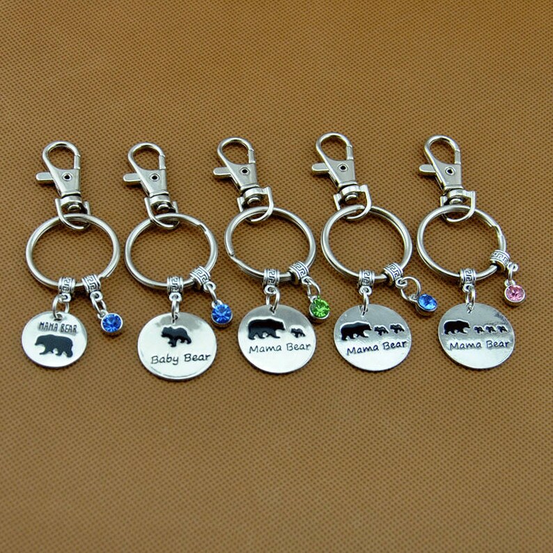 Family Key Ring Mama Bear and Baby Bear Key Chain Lovely - Etsy