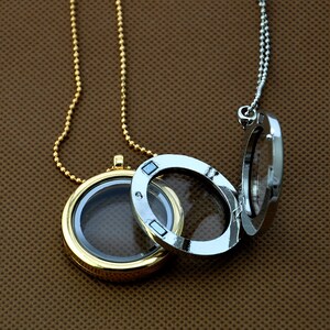SALE Locket Necklace Clear Glass Urn Locket Stainless Urn Necklace ...