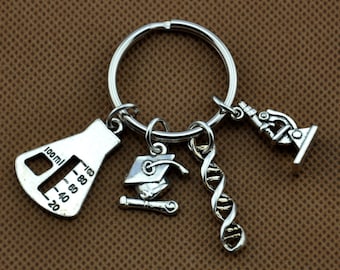 Chemist Keychain, Chemistry Student Key Chain, Graduation Gift for ...