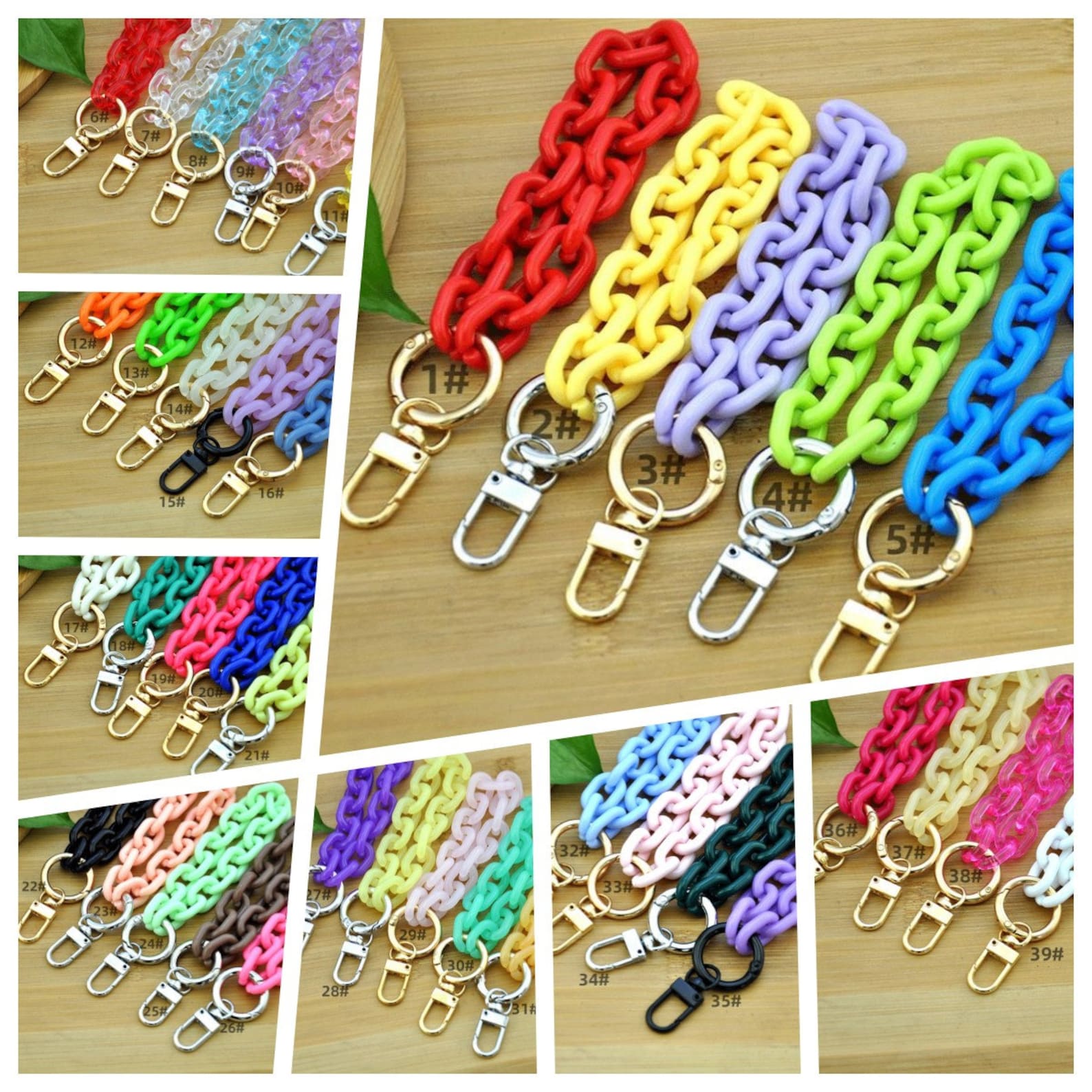 Bracelet Keychain，chunky Chain Link Wristlet Keychain，bag Purse Wallet ...