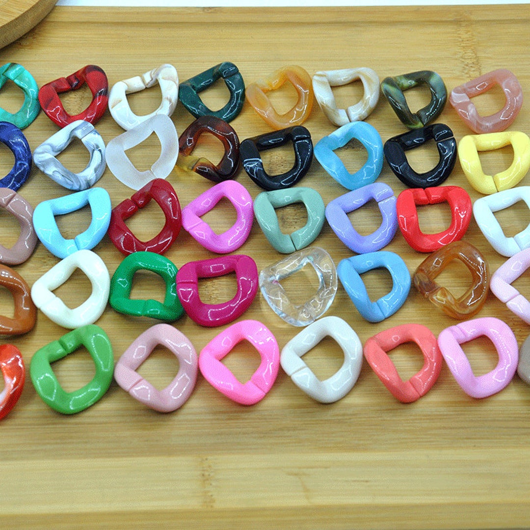 33mmx40mm Large Chunky Chain Choker,flat Twist Open Link Chain Acrylic ...