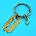 Retro Punk Razor Blade Letter Key Ring Best Friend Key Chain Lover ...