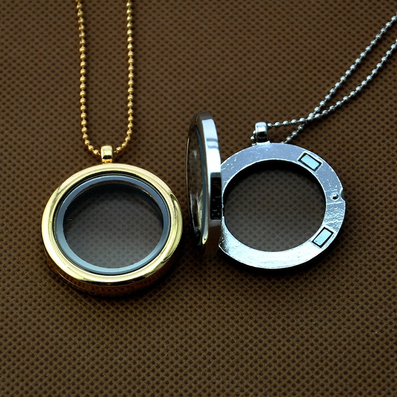 SALE Locket Necklace Clear Glass Urn Locket Stainless Urn Necklace ...