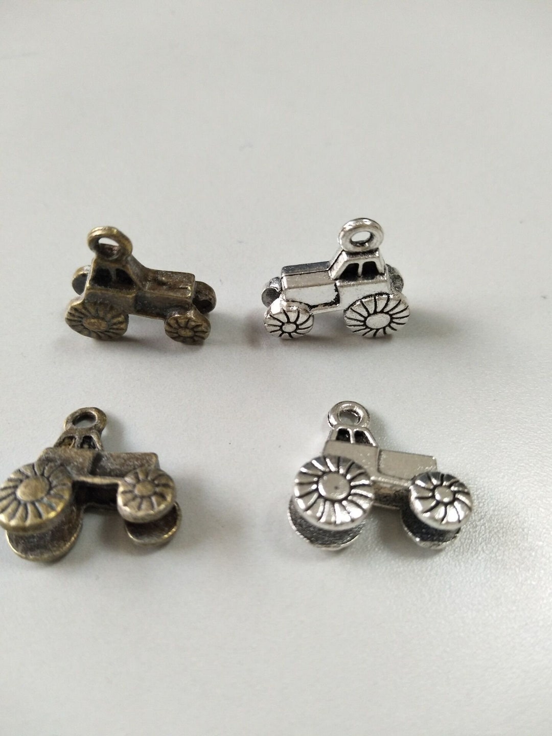 15pcs Tractor Charms Antique Silver/antique Bronze 3D Bucket Charms ...