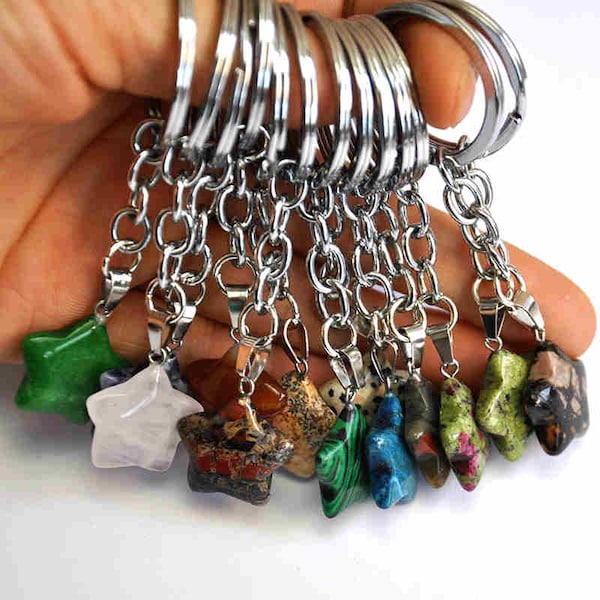 Stone Key Chain - Etsy