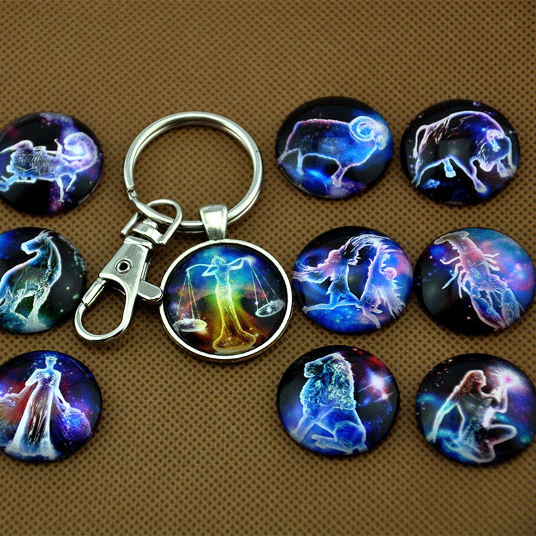 Zodiac Signs Key Chain,zodiac Keychain，astrological Signs ,astrology ...