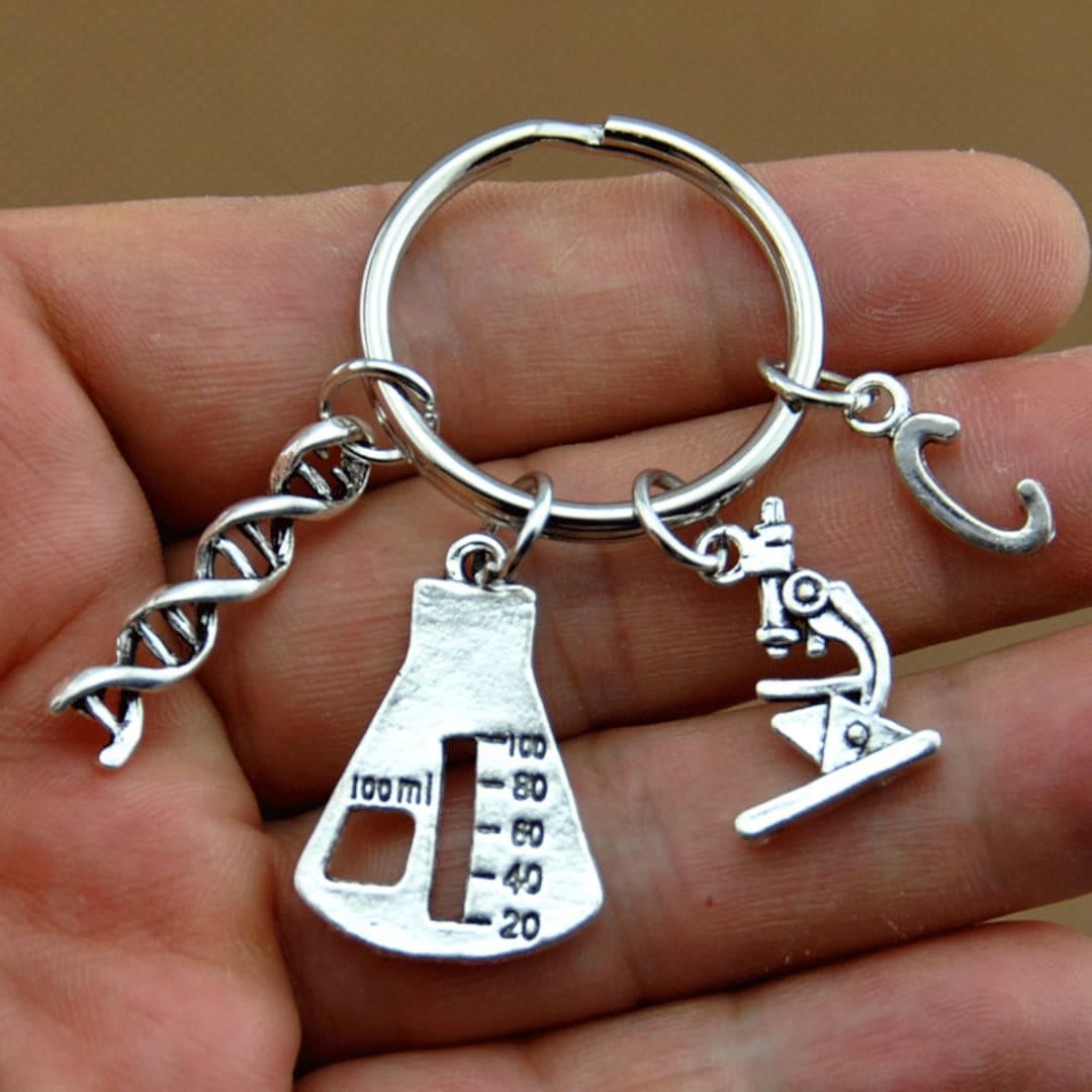 DNA Keychain, Ultimate Science Keyring, Scientist Keyring Keychain Gift ...