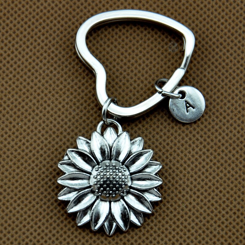Sunflower keychain sunflower charm flower keychain | Etsy