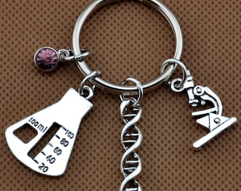 DNA Keychain Ultimate Science Keyring Scientist Keyring - Etsy