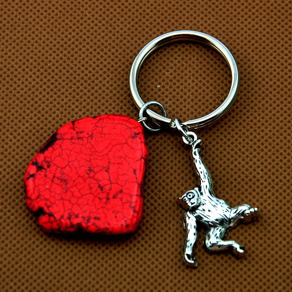 Monkey Keychain - Etsy