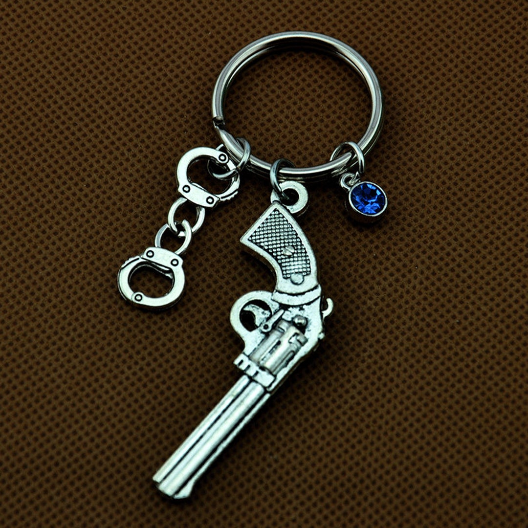 Handcuffs Keychainrevolver Handgun Key Ringpistol Keychain - Etsy