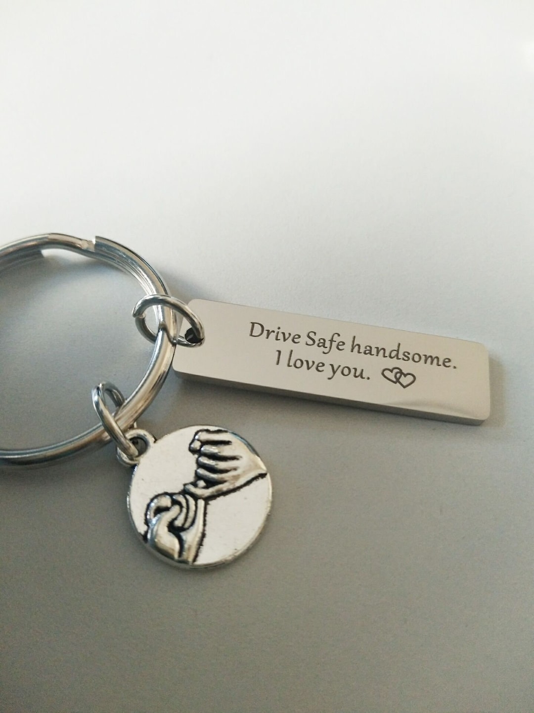 Pinkie Swear Key Ring,drive Safe Handsome I Love You Key Ring ...