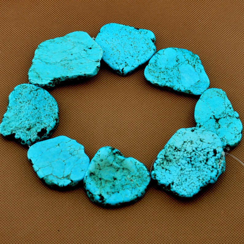 Turquoise Magnesite Slab Stone Beads, Plate Turquoise Bead,gemstone ...