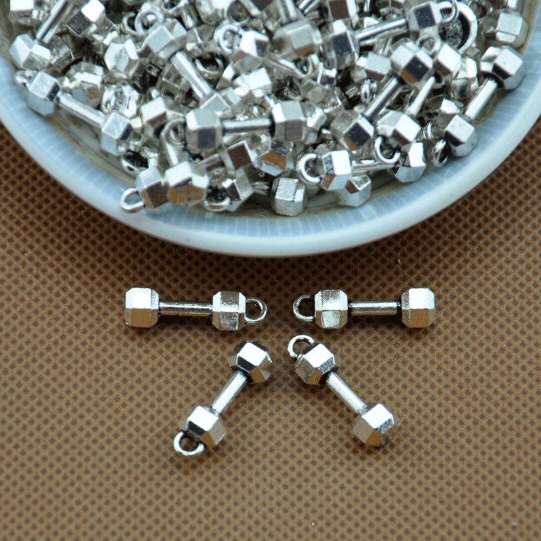 Barbell Charms Colgante Barbell Fitness Charm Workout Charm Antique ...