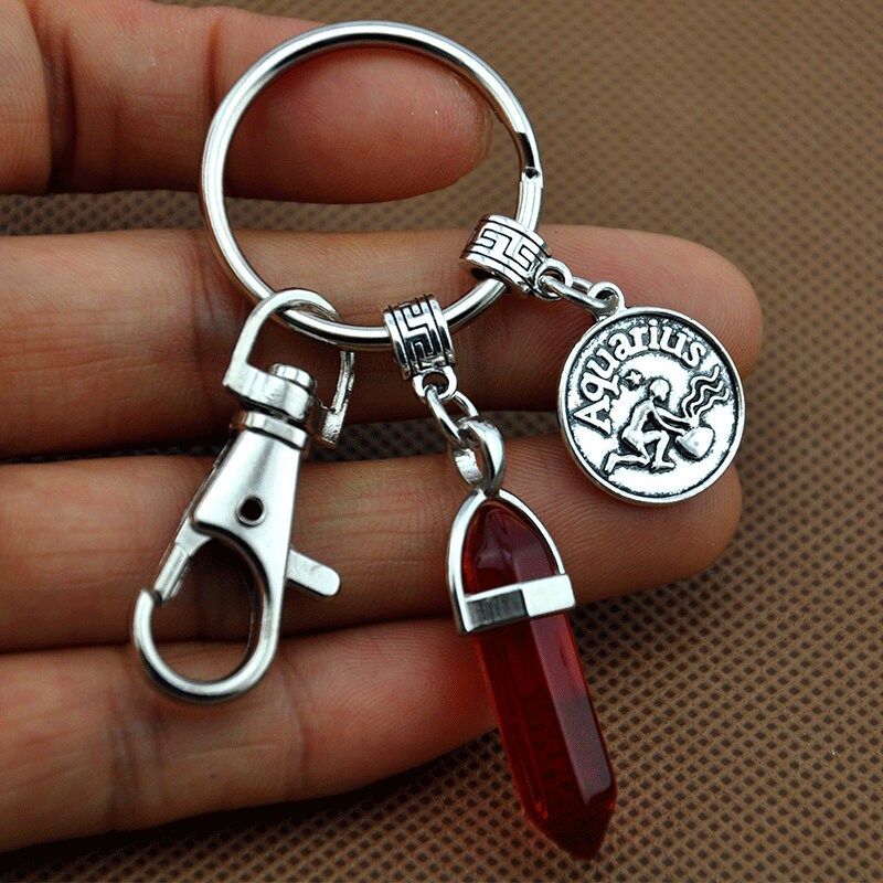 Gemstone Keychain - Etsy