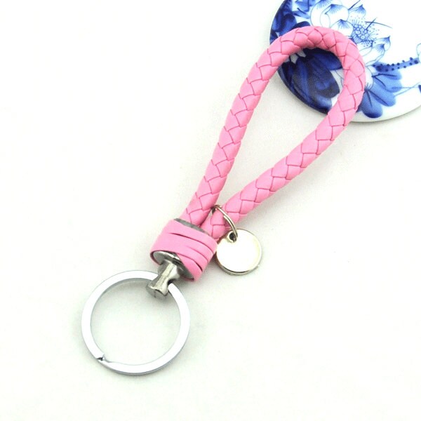Cute Handmade Leather Hand Braided Keychain Key Fob Key Chain Ring ...