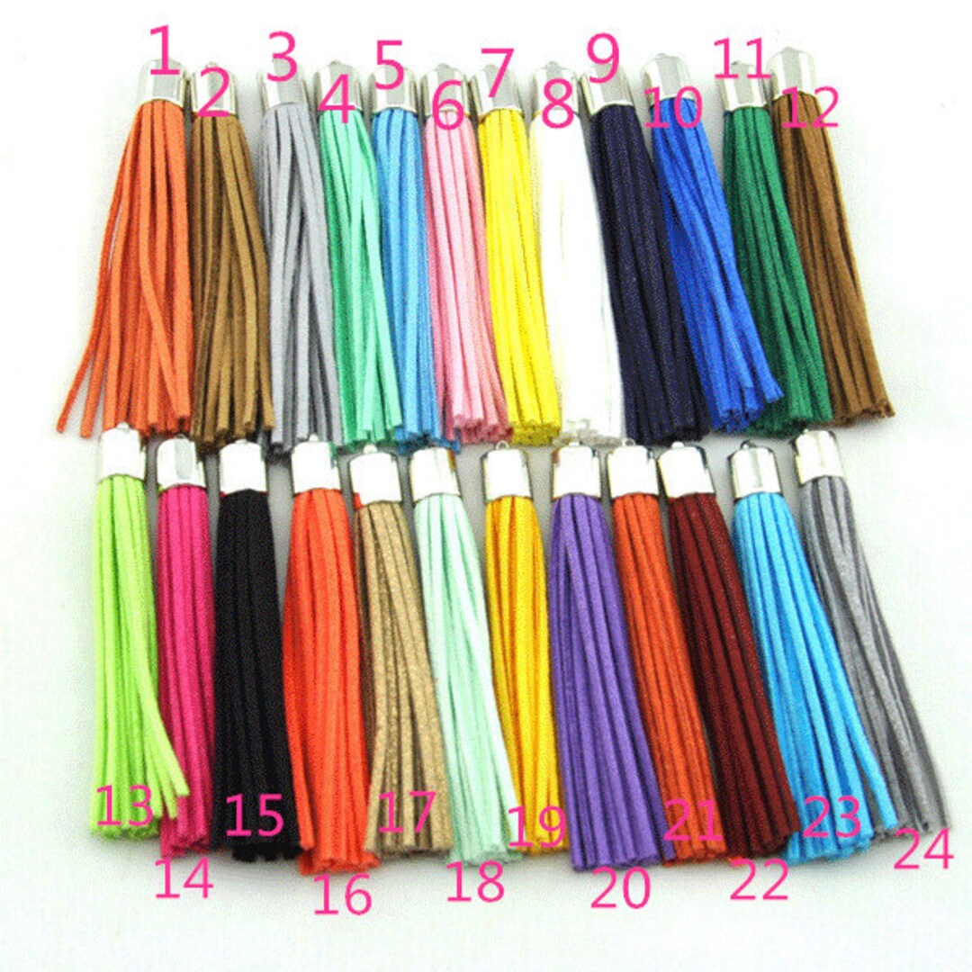 Mixed Color Leather Tassel,tassel Pendants,long Leather Tassel Fiber ...