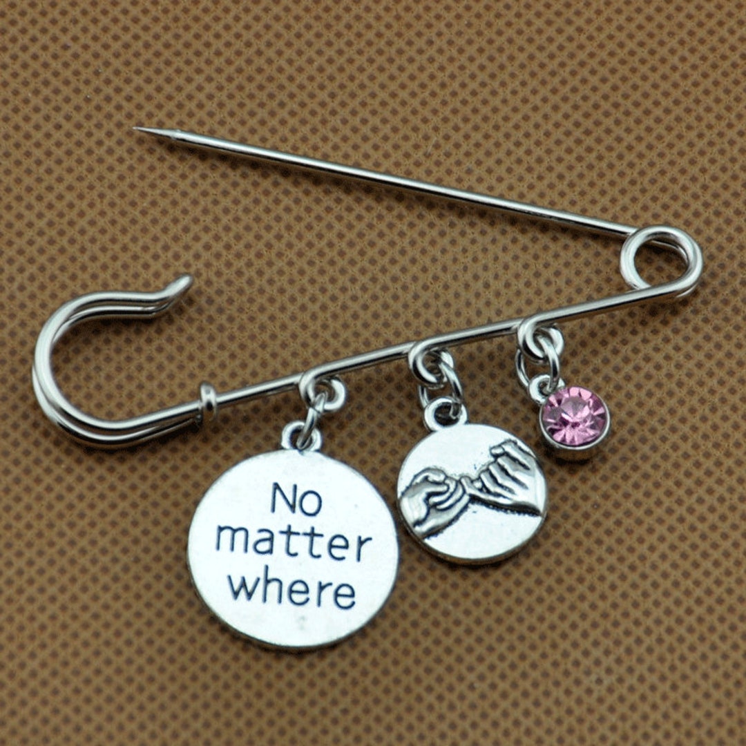 Friendship Gift Safety Pins, Distance Safety Pins No Matter Where, Long ...
