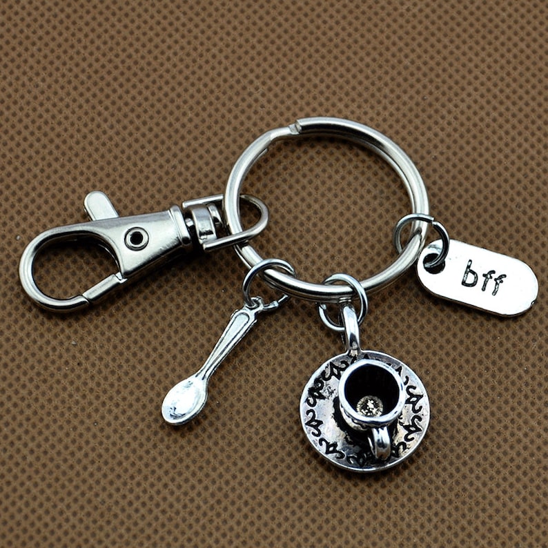 Coffee Keychain Coffee Lovers Coffee Key ring coffee | Etsy