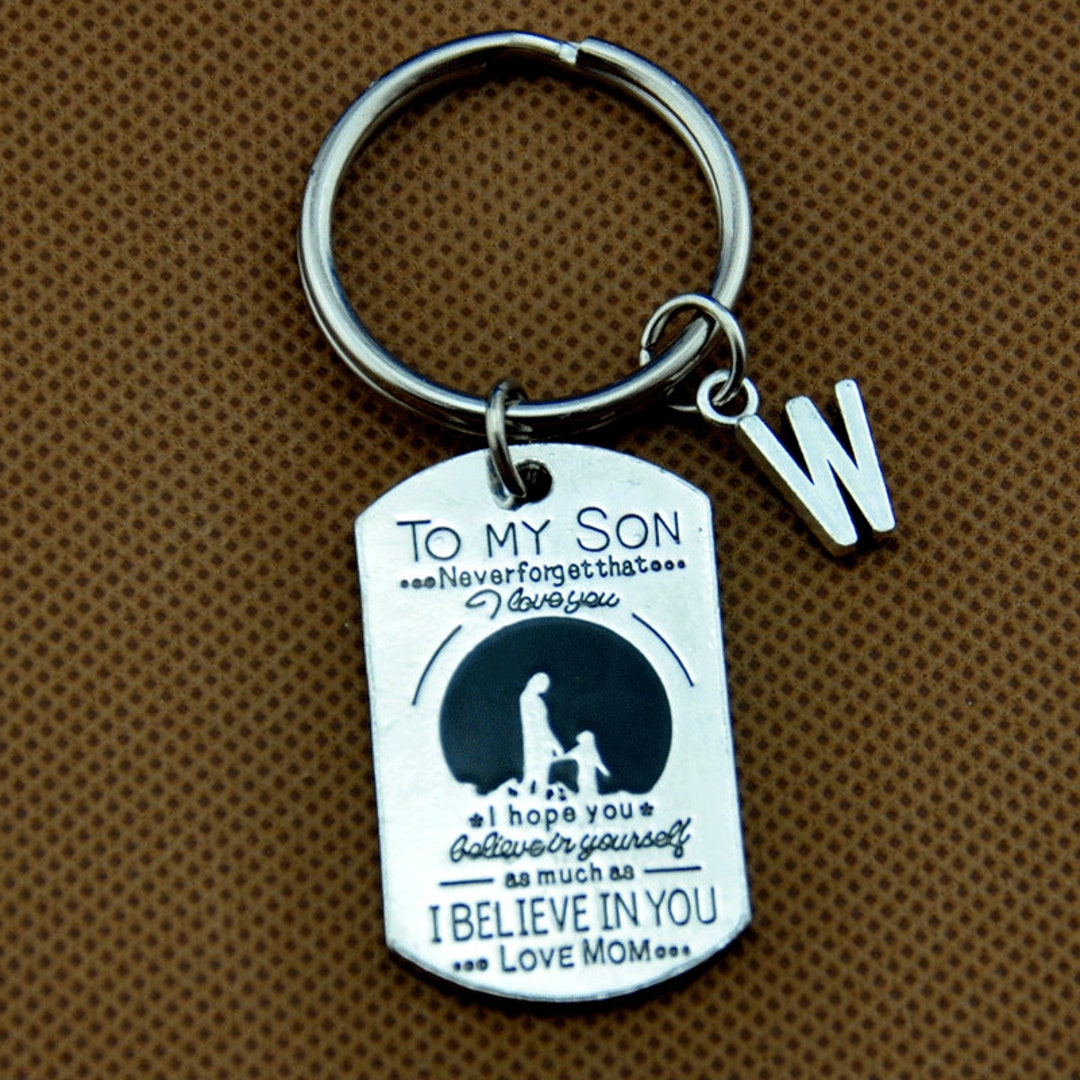 To My Son Gifts, to My Son Key Chain ,to My Son Love Mum Gifts Letter ...