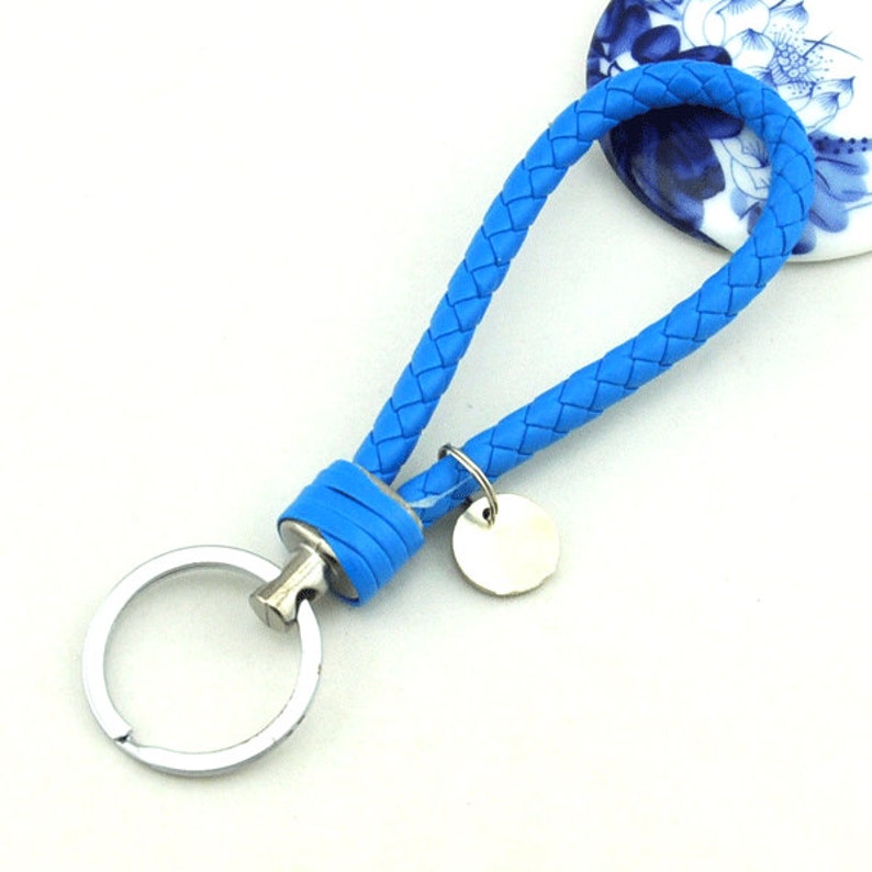 Cute Handmade Leather Hand Braided Keychain Key Fob Key Chain - Etsy