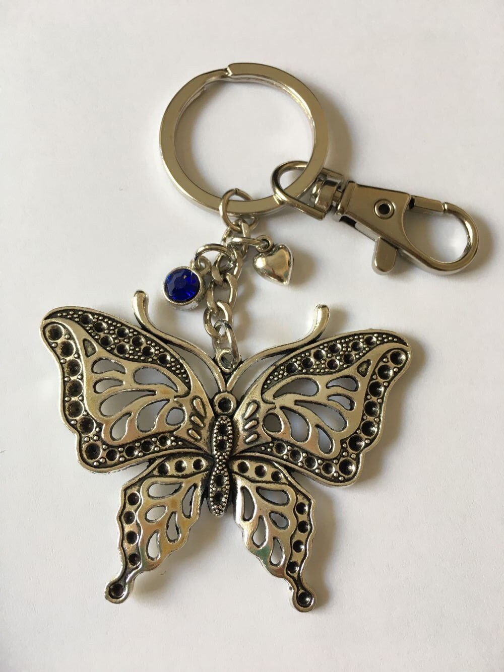 Filigree Butterfly Keychain Butterfly Key Ring Personalized | Etsy