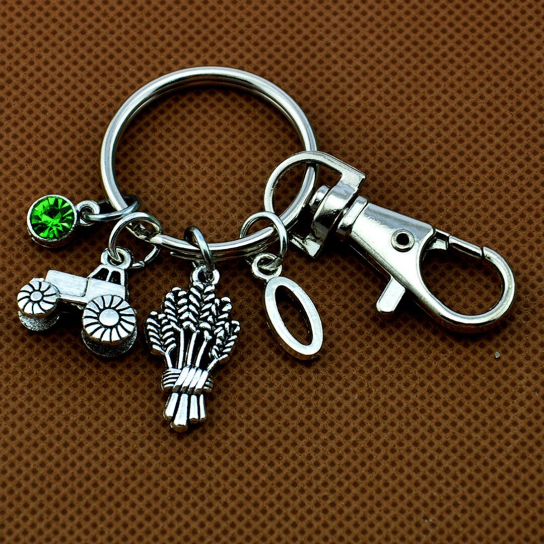 Wheat Keychain, Wheat Charm, Grain Keychain，tractor Keychain SMALL ...