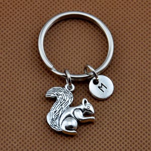 Squirrel Keychain Squirrel Key Chains Custom Any Charm Squirrel Keyring ...