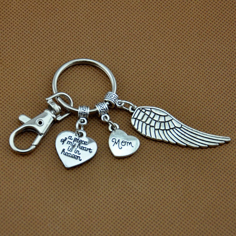 Angel Wing Keychain Memorial Key Chain A Piece of My Heart - Etsy