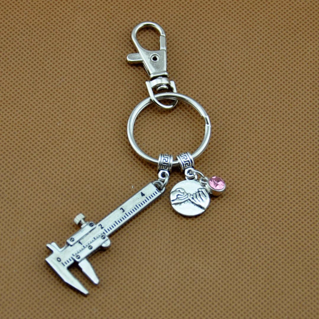 Pinky Promise Key Chain,vernier Caliper Keychain Caliper Keyring Ruler ...