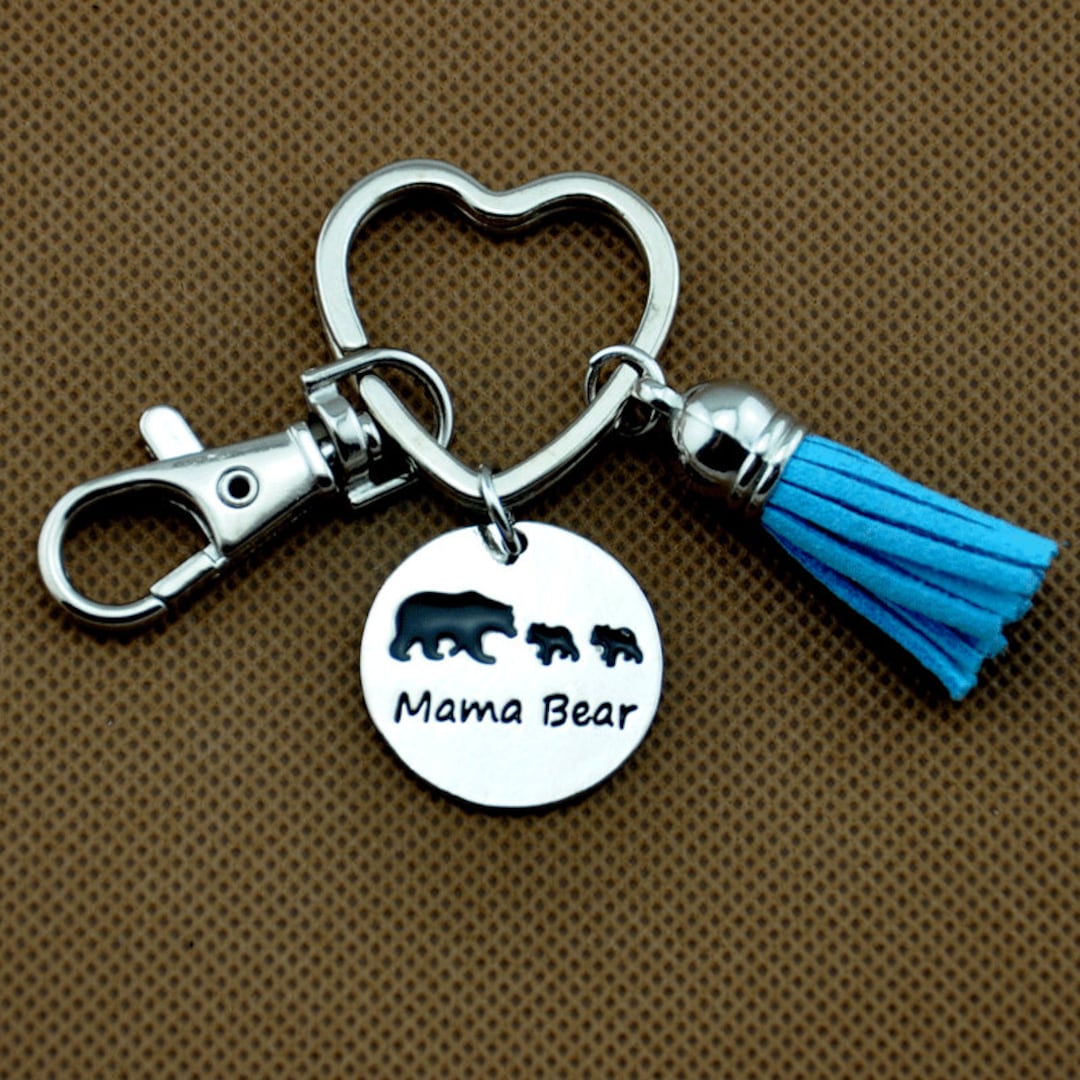 Mama Bear and Baby Bear Key Chain,tassel Key Chain Lovely Jewelry Gifts ...