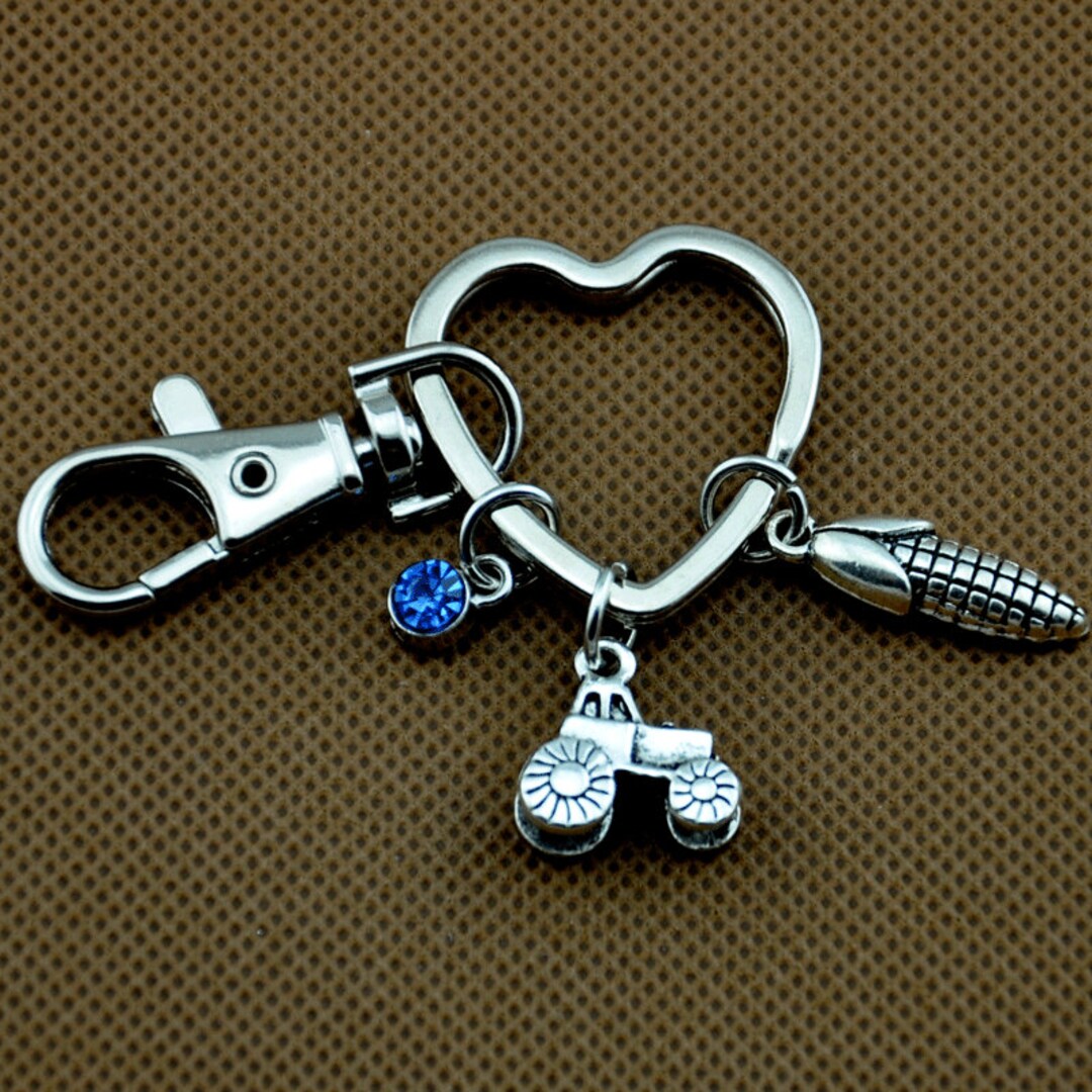 Tractor Keychain SMALL Tractor Keyring Dad Keychain Boyfriend Keychain ...