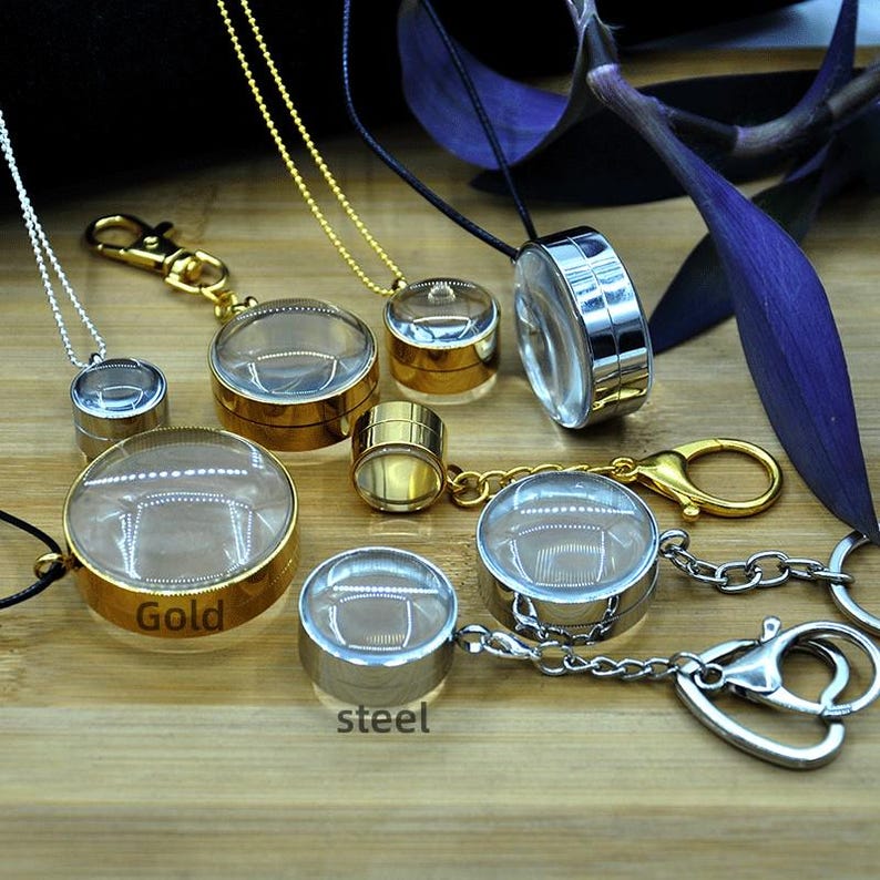 Curved Glass Living Memory Locket Floating Locket Necklace、keychain ...