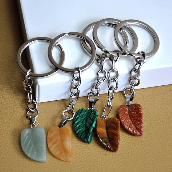 Gemstone Keychain - Etsy